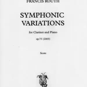 Francis Routh variations for clarinet and piano